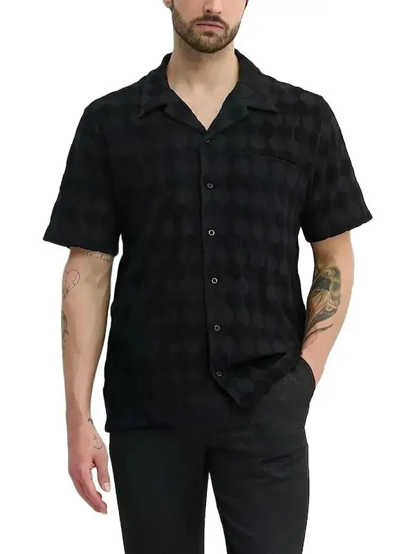 BALR. Textured Geometric Shirt - Black