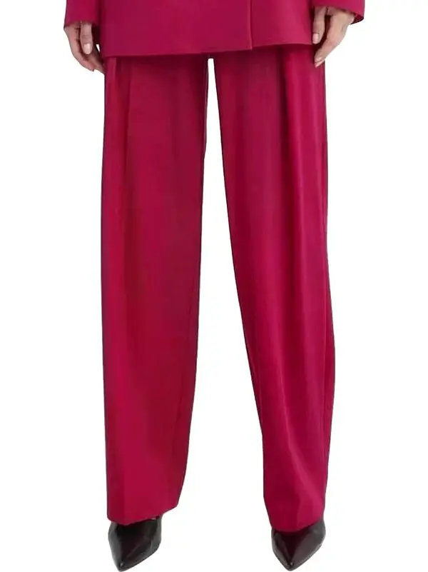 LA MANIA Pleated Front Trousers - Pink