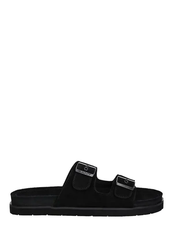 Gant Double-buckle Suede Sandals - Black