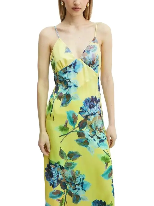 Bardot Floral-print Slip Dress - Yellow
