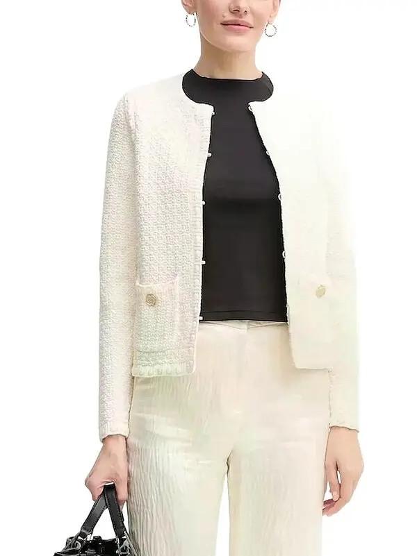 PEDRO DEL HIERRO Tweed Pocket Cardigan - Neutrals