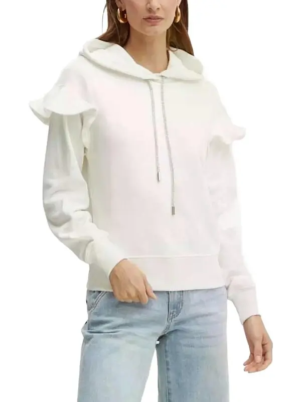 SILVIAN HEACH Ruffle Embellished Hoodie - White