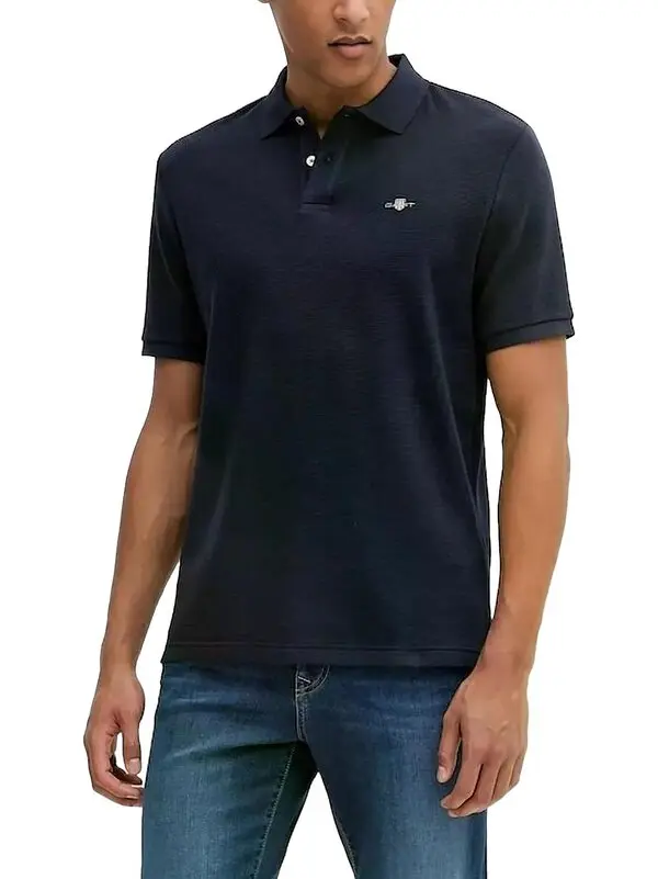 Gant Logo-embroidery Polo Shirt - Blue