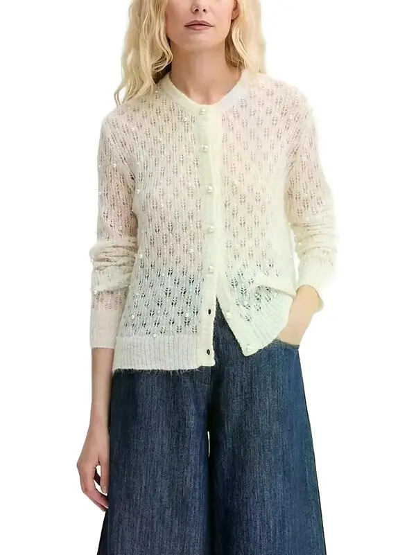 Munthe Pearl-embellished Cardigan - Neutrals