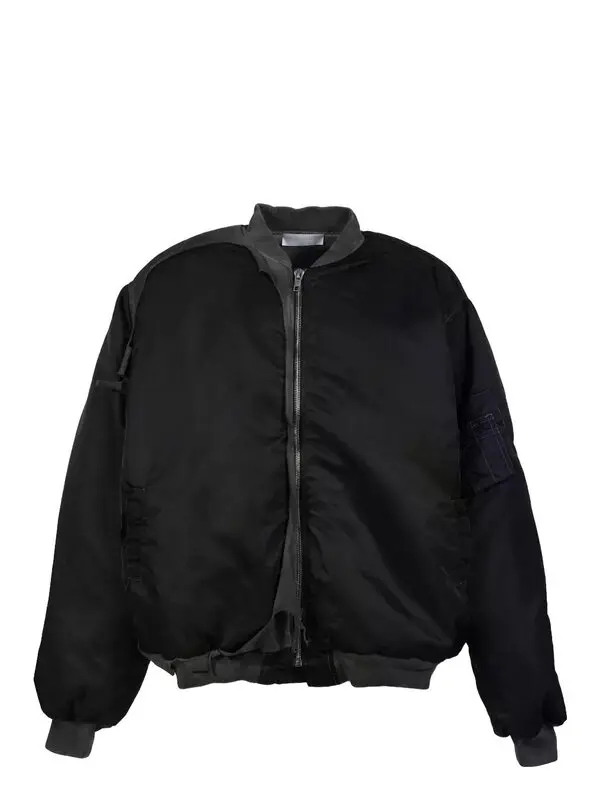 ALEXANDER DIGENOVA Distressed Bomber Jacket - Black