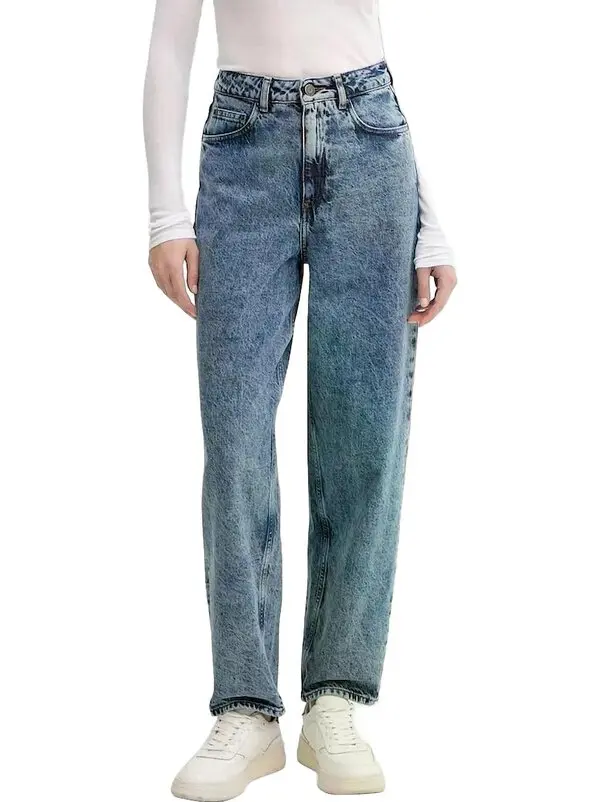 American Vintage High-waist Acid-wash Jeans - Blue