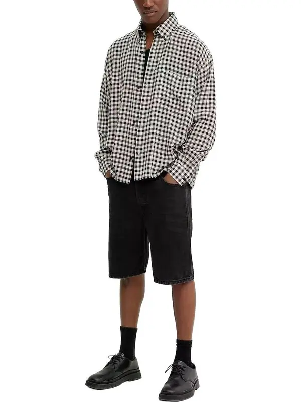 WON HUNDRED Check-pattern Shirt - Black
