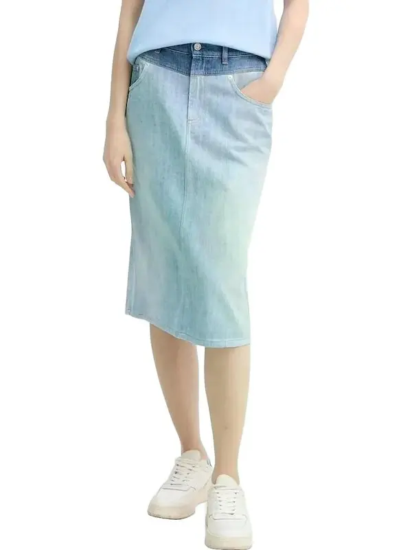 Iceberg Denim Midi Skirt - Blue
