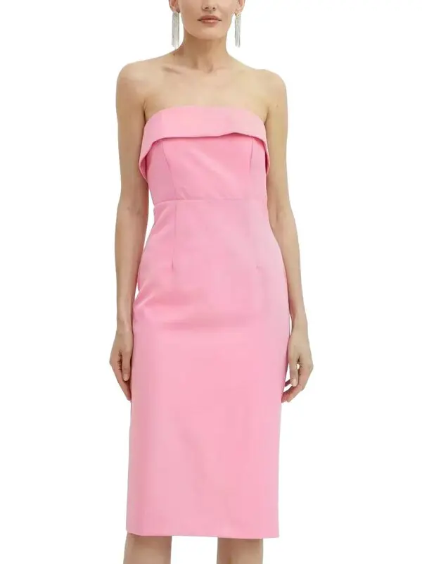 Bardot Strapless Midi Dress - Pink