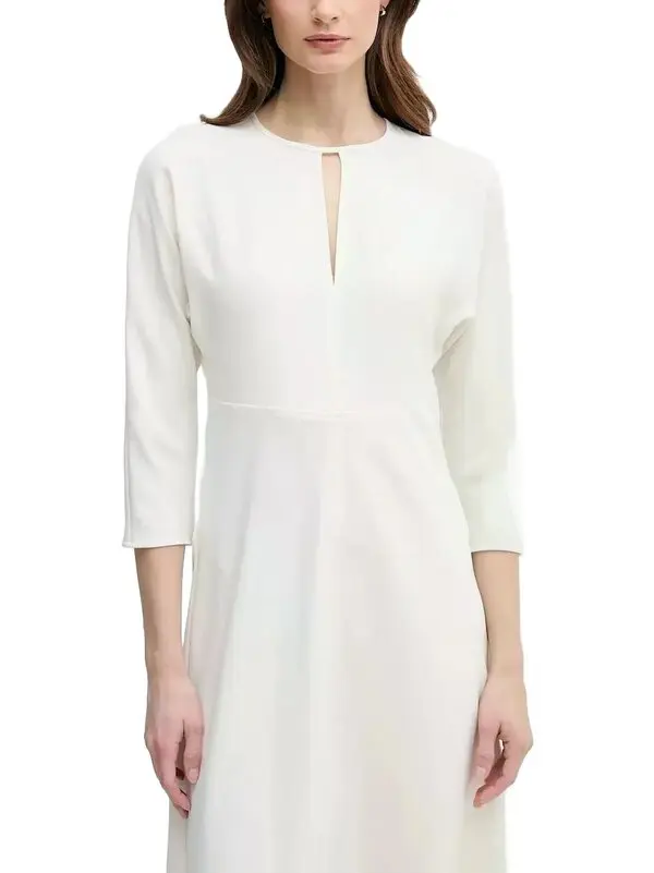 JOOP! Keyhole Neckline A-line Dress - White