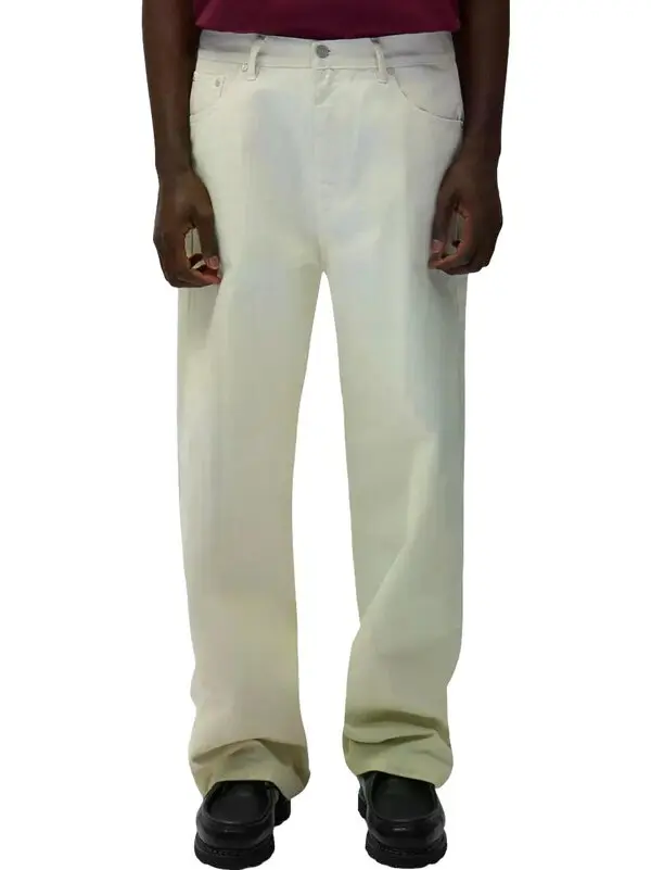 ARTE ANTWERP Eye-detail Straight-leg Jeans - White