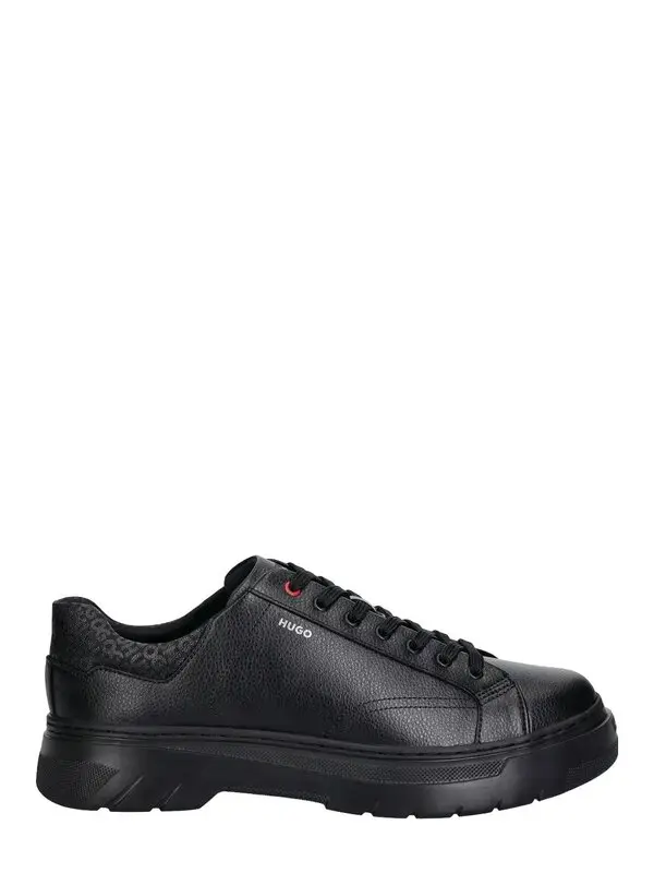 Hugo Textured Low-top Sneakers - Black