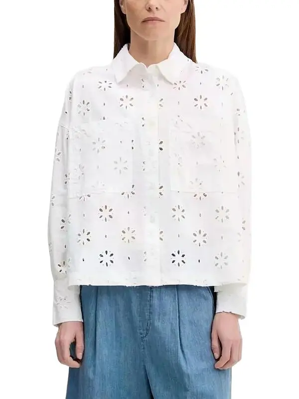 Barbour Eyelet Embroidered Shirt - White