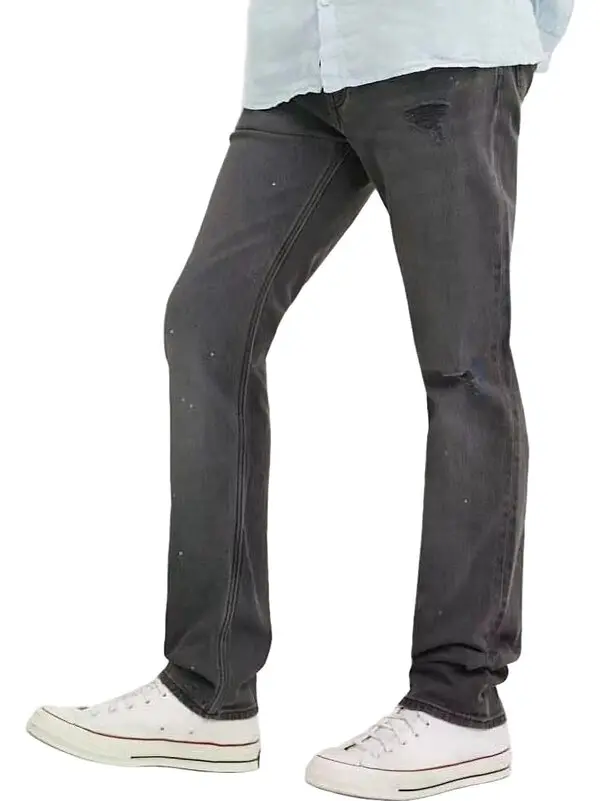 Hugo Boss Paint-splatter Distressed Jeans - Grey