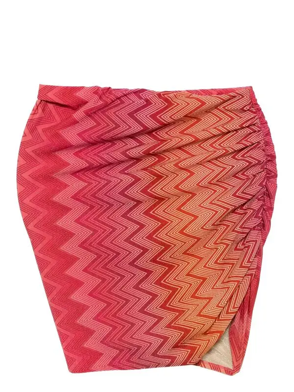 Missoni Zig Zag Wrap Skirt - Red