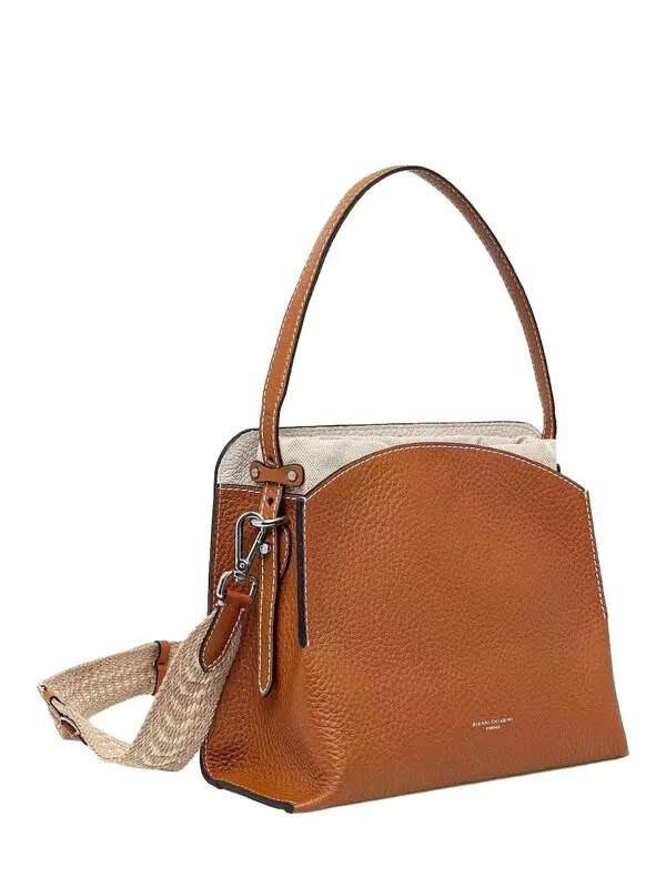 GIANNI CHIARINI Curved-top Satchel Bag - Brown