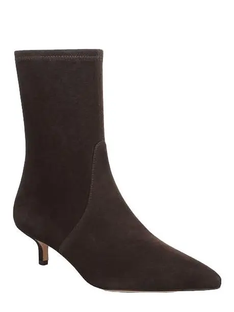 Veronica Beard Lisa 45 Stretch Kitten Heel Bootie - Espresso