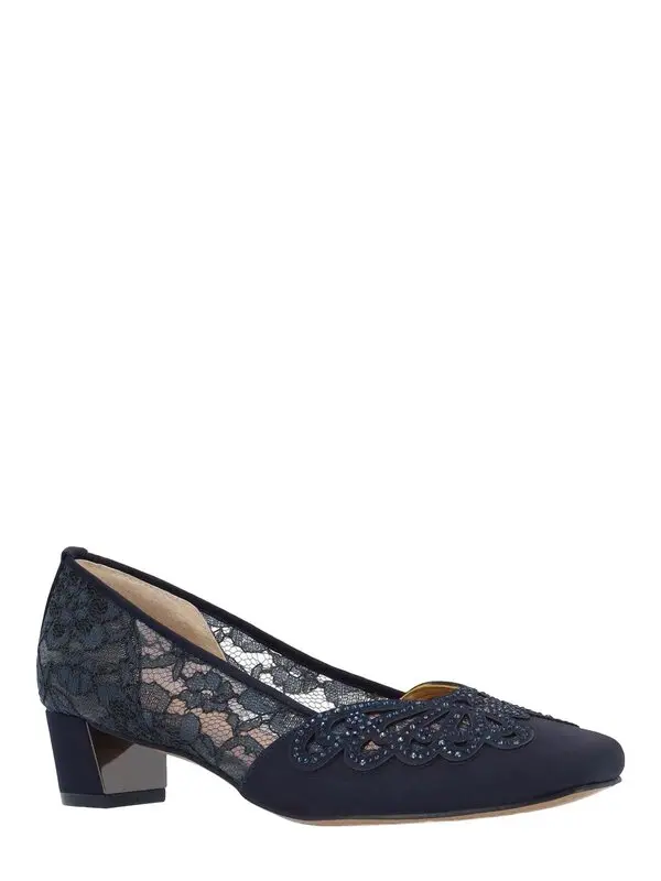 J. Reneé Zofia Block Heel Pump - Navy