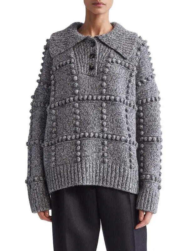 Altuzarra Mitch Merino Wool Sweater - Grey Melange