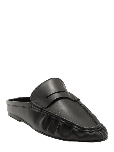 Steve Madden Rafe Loafer Mule - Black Leather