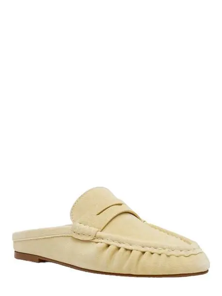 Steve Madden Rafe Loafer Mule - Butter Yellow Suede