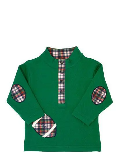 FLORENCE EISEMAN Jacquard Knit Pullover With Football Appliqu - Green