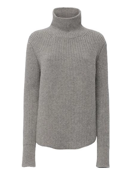 CALLAS MILANO Barrie Long Sleeve Turtleneck Sweater - Grey
