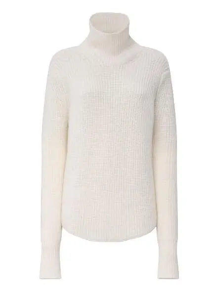 CALLAS MILANO Barrie Ribbed Turtleneck - Ivory