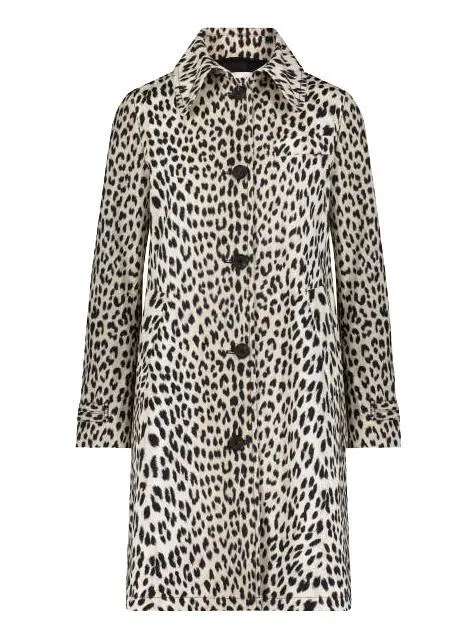 CALLAS MILANO Alaine Animal Print Coat - Black
