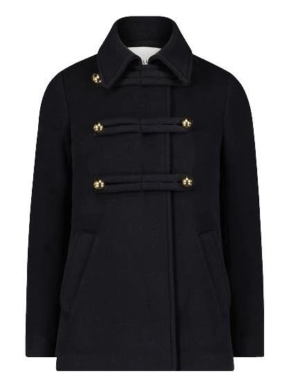 CALLAS MILANO Clara Double-face Virgin Wool Pea Coat - Black