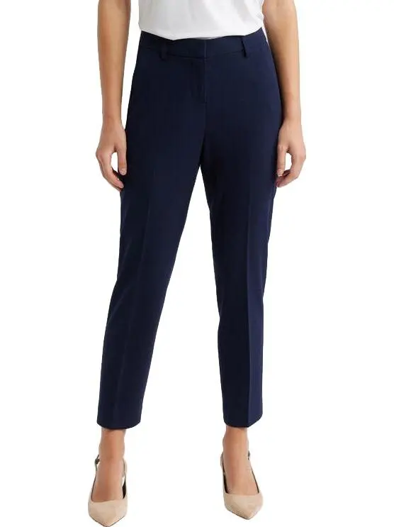 TAHARI ASL Classic Cuffed Pants - New Navy