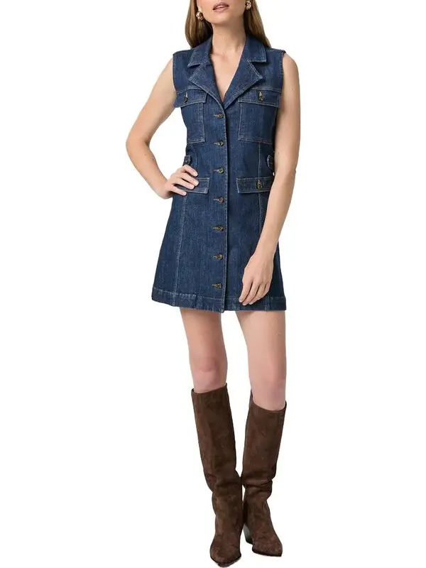 Paige Andria Sleeveless Mini Denim Dress - Iman