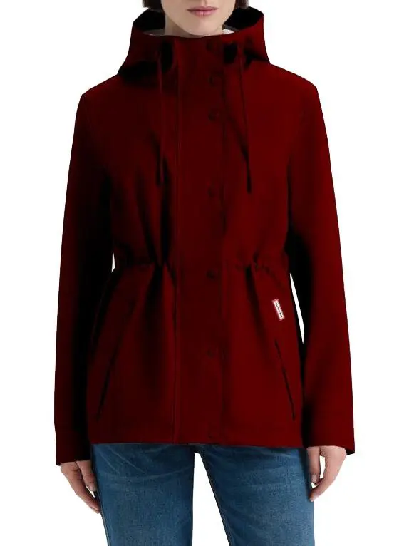 Hunter Abbey Short Rubberized Rain Jacket - Cranberry