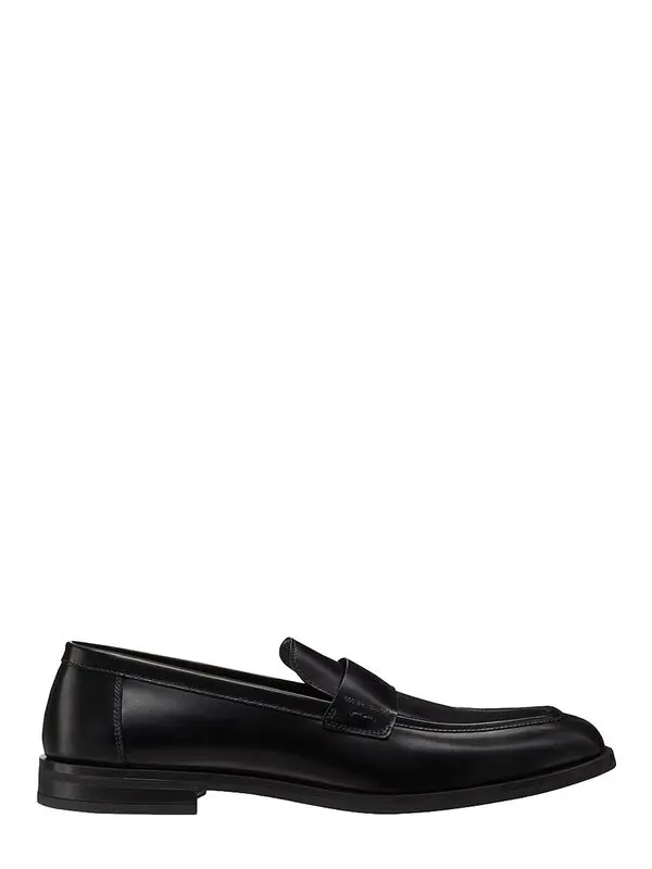 STUART WEITZMAN Club Brushed Leather Loafers - Black