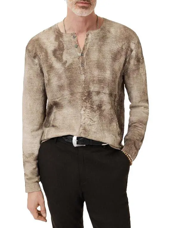 John Varvatos Ferno Henley Sweater - Nutmeg