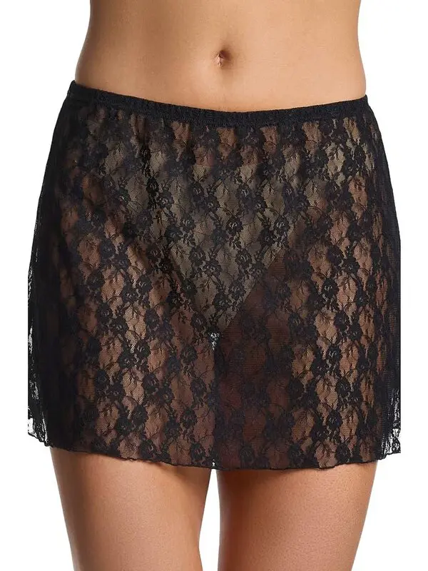Hanky Panky X Lexi Wood Alina Sheer Lace Miniskirt - Black