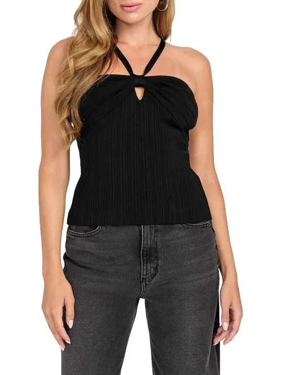 Guess Sofie Mirage Halter Sweater Tank - Black-black