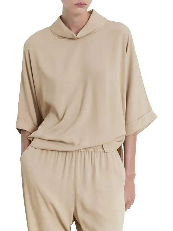 Mango Oversized Flowing Top - Beige