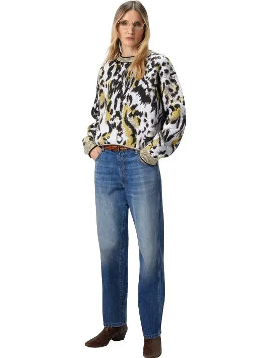 Missoni Boxy Crew Neck Animalier Sweater - Multicoloured
