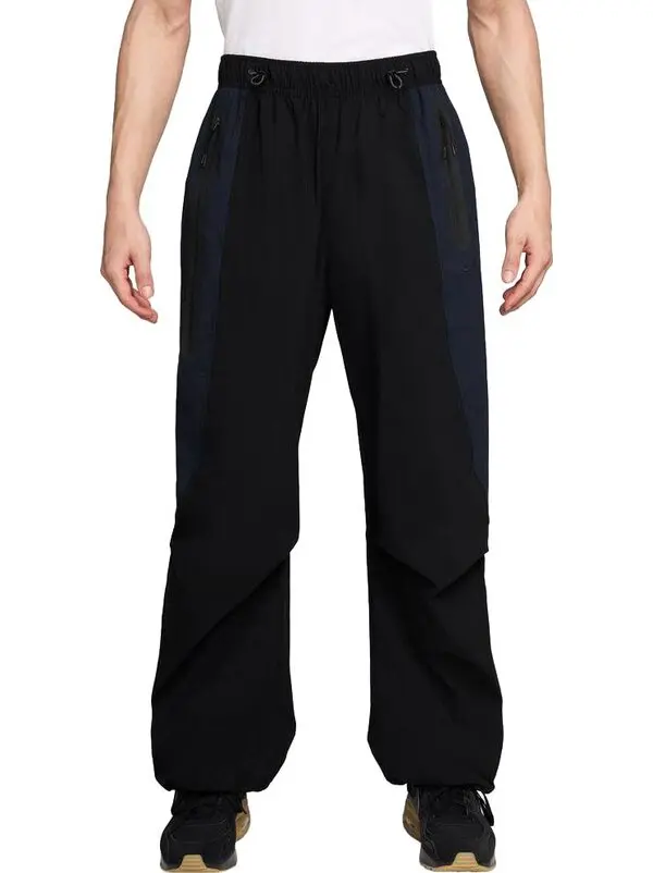 Nike Tech Dri-fit Woven Oversize Stretch Nylon Pants - Black/obsidian