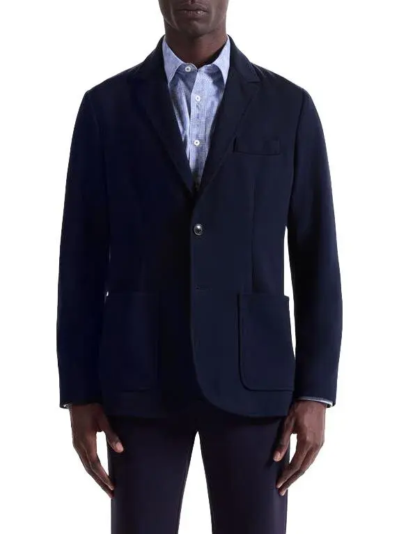 Bugatchi Soft Touch Knit Blazer - Navy