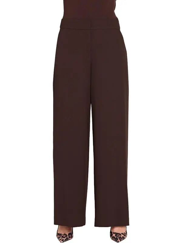 TAHARI ASL Wide Leg Pants - Espresso