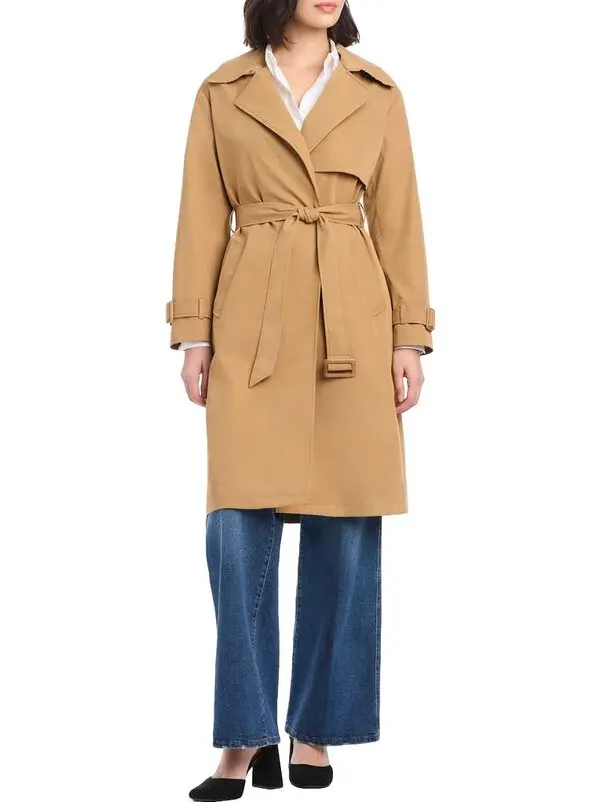 Kate Spade New York Water Resistant Belted Trench Coat - Camel