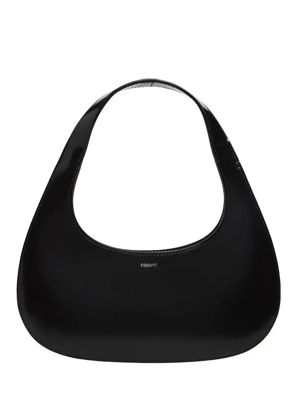 Coperni Swipe Baguette Leather Bag - Black/black