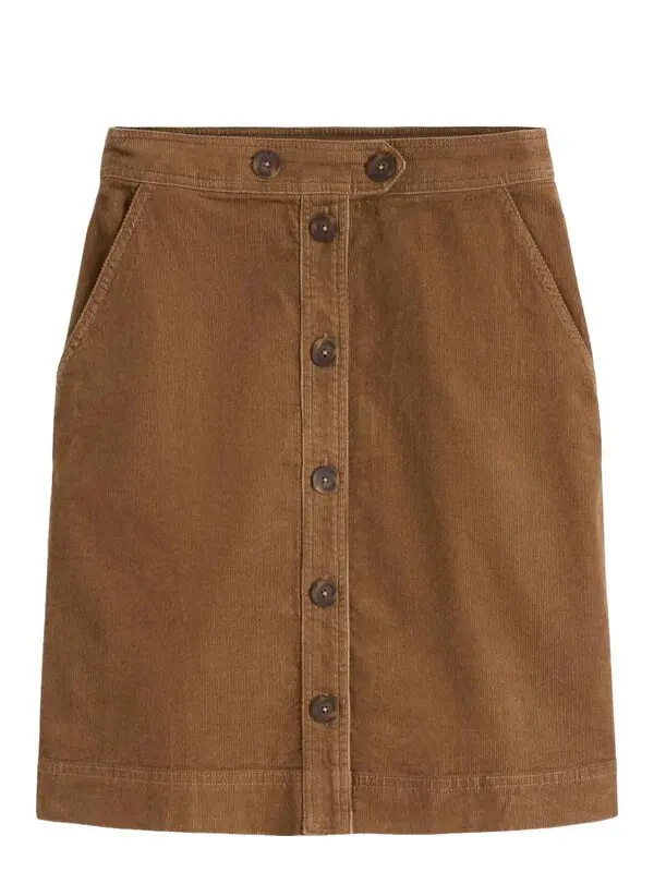 Boden Stretch Cotton Corduroy Skirt - Latte