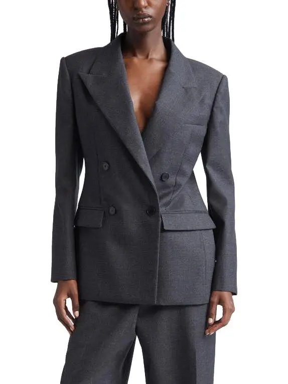 Givenchy Double-breasted Wool Jacket - Grey Mix
