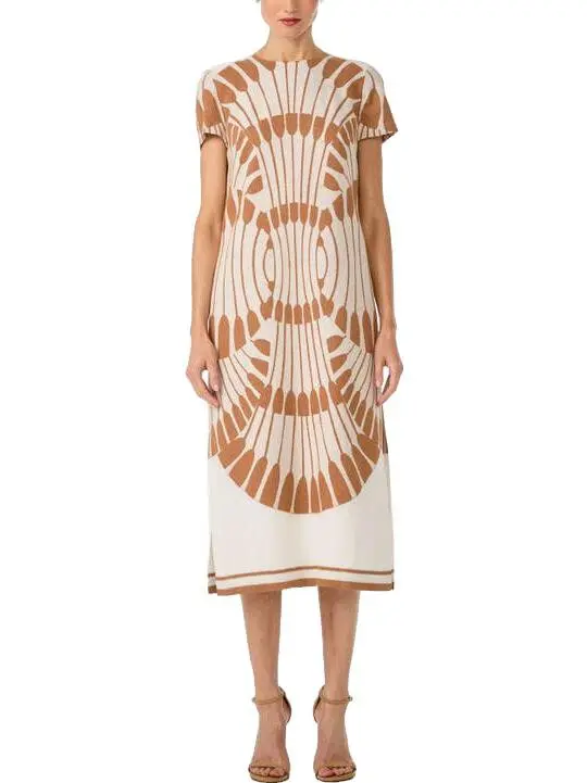 Trina Turk Sugarita Printed Midi T-shirt Dress - Poplar/doe