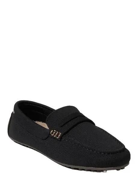 DEARFOAMS Hazel Sport Knit Driving Loafer - Black