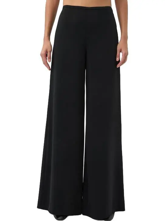 Trina Turk Wide-leg Georgette Trousers - Black