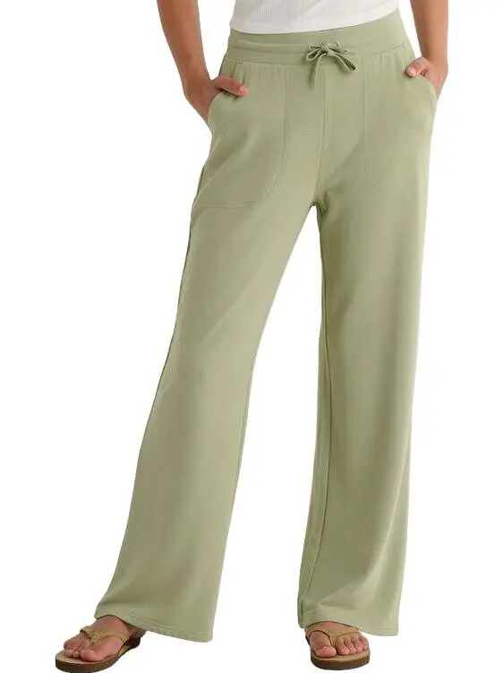 FREE FLY Lightweight Fleece Wide Leg Pants - Tea